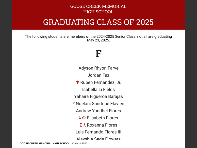 2025 GCM Graduation ProgramF