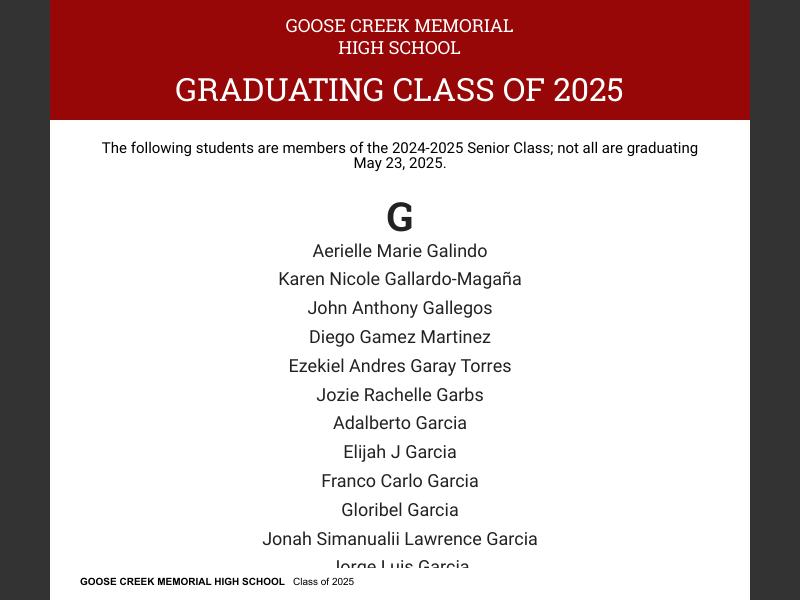 2025 GCM Graduation ProgramG