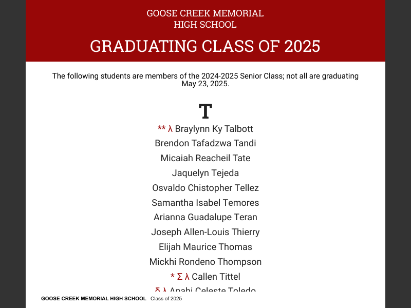 2025 GCM Graduation ProgramT