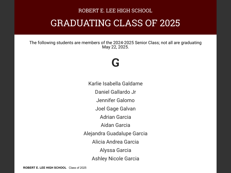 2025 REL Graduation ProgramG