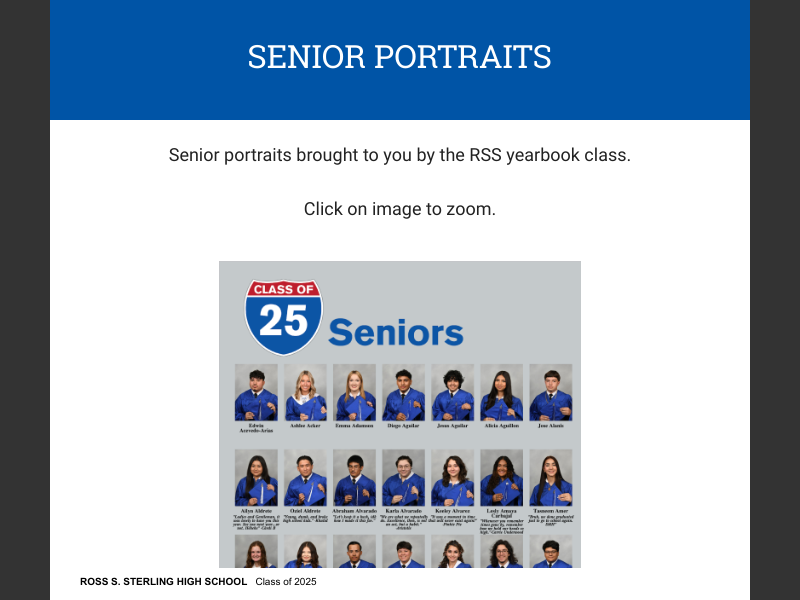 2025 RSS Graduation ProgramSenior Portraits