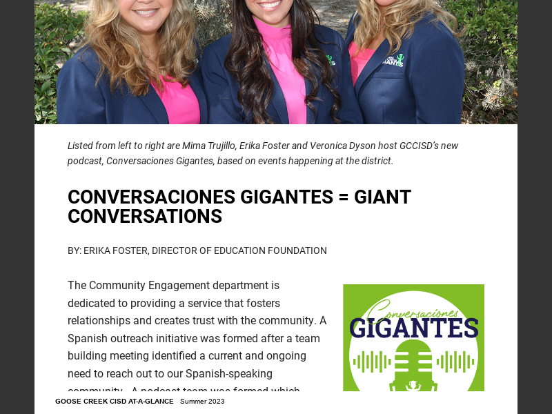 Summer 2023Conversaciones Gigantes