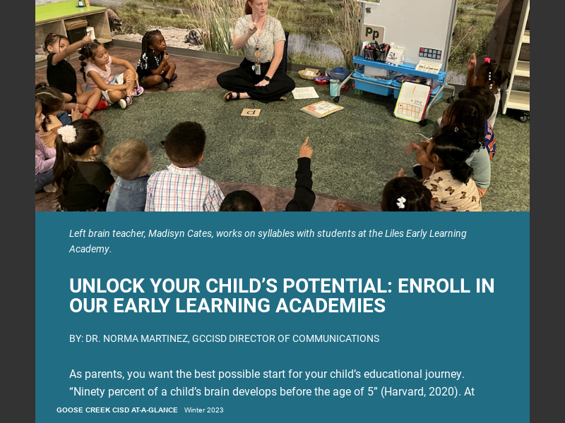 Winter 2023Early Learning Pre-K Academy