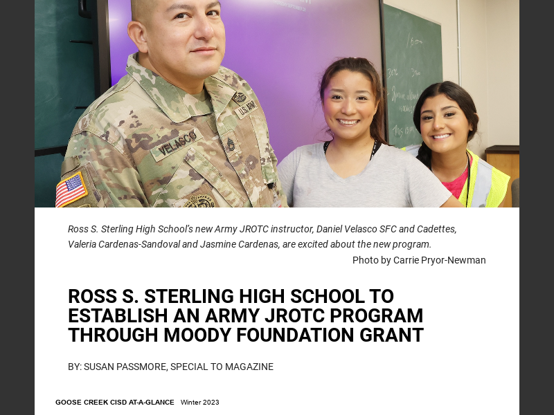 Winter 2023Army JROTC Program at Sterling HS
