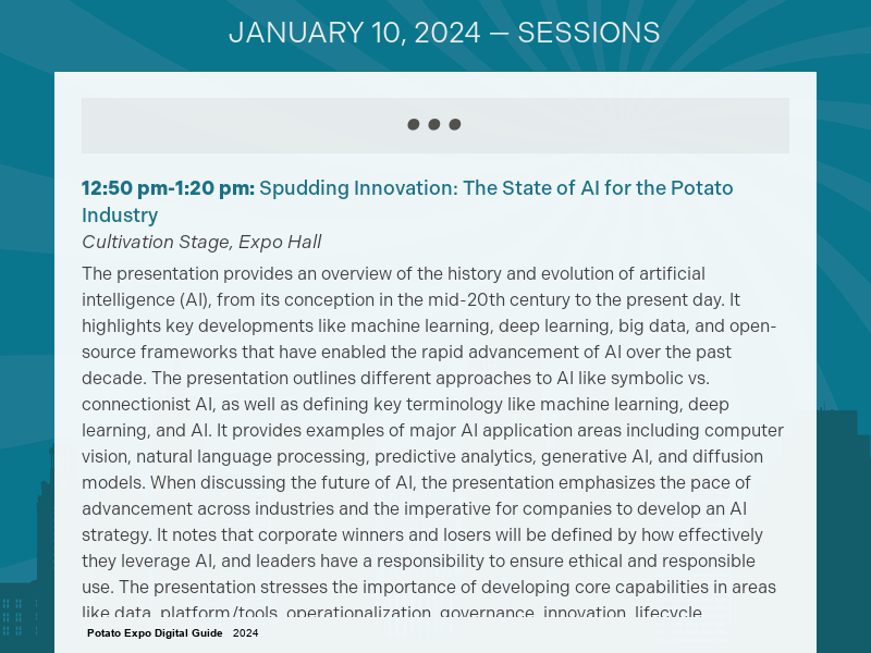 Potato Expo Digital Guide 2024Day 1 Sessions