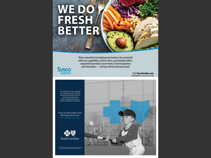 July 19-21Ads - Sysco, BCBS