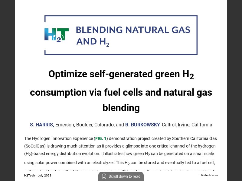 July 2023Blending Natural Gas and H2—Harris (Emerson)