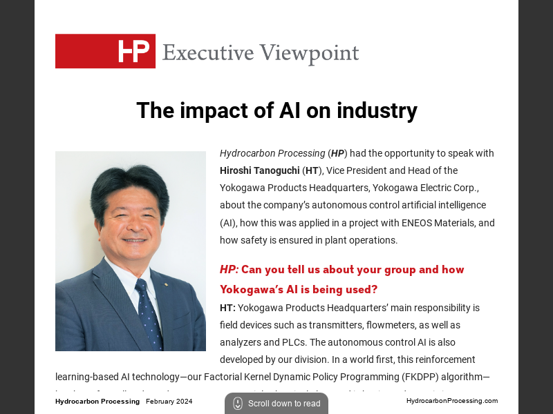 February 2024Viewpoint—Tanoguchi (Yokogawa Electric Corp.)