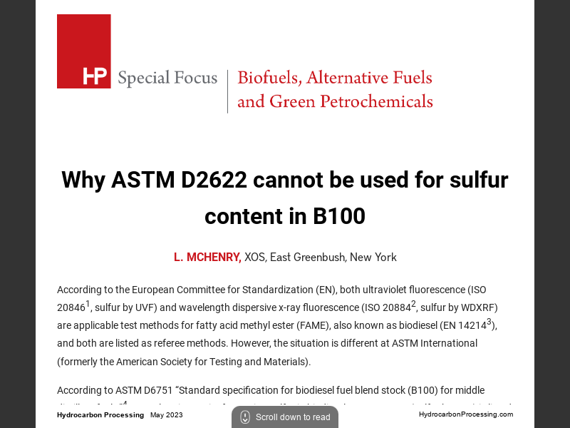 May 2023SPECIAL FOCUS—Mchenry (XOS)