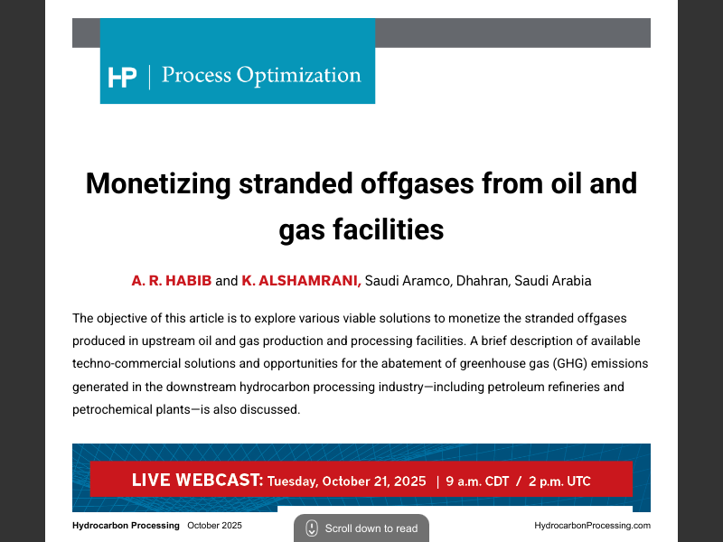 October 2025Process Optimization—Habib (Saudi Aramco)