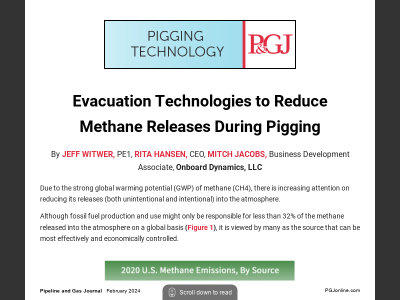February 2024Pigging Technology—Witwer (Onboard Dynamics, LLC)