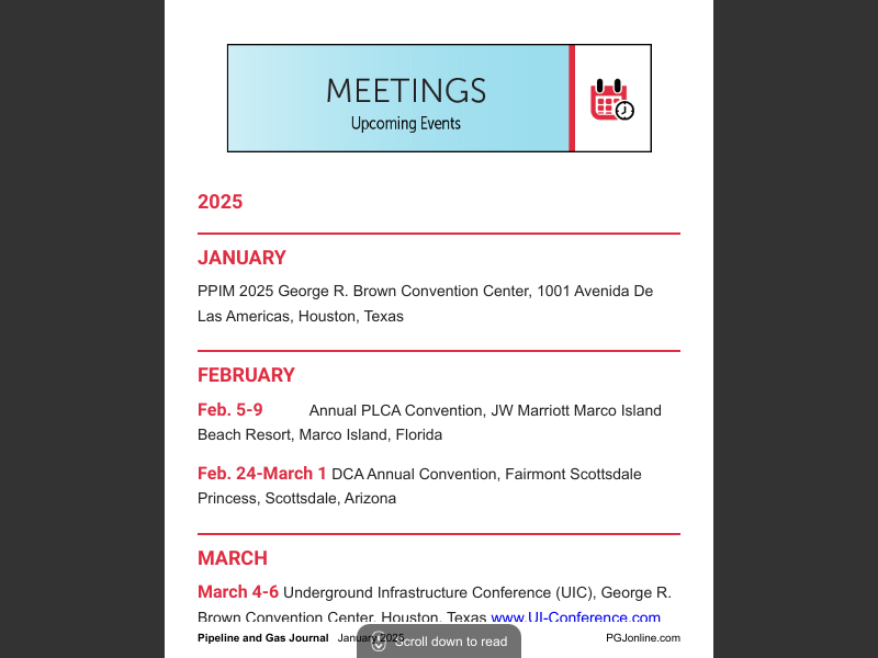 January 2025Meetings