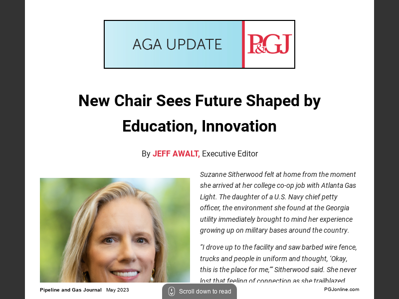 May 2023Spotlight on AGA—AGA Chair Sitherwood