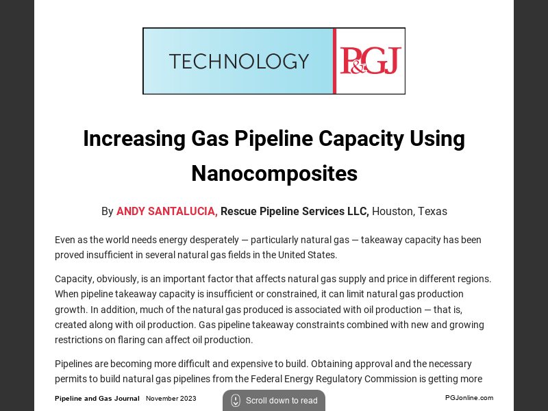 November 2023Technology—Santalucia (Rescue Pipeline Services)