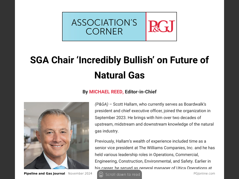 November 2024Associations Corner—Hallam (SGA)