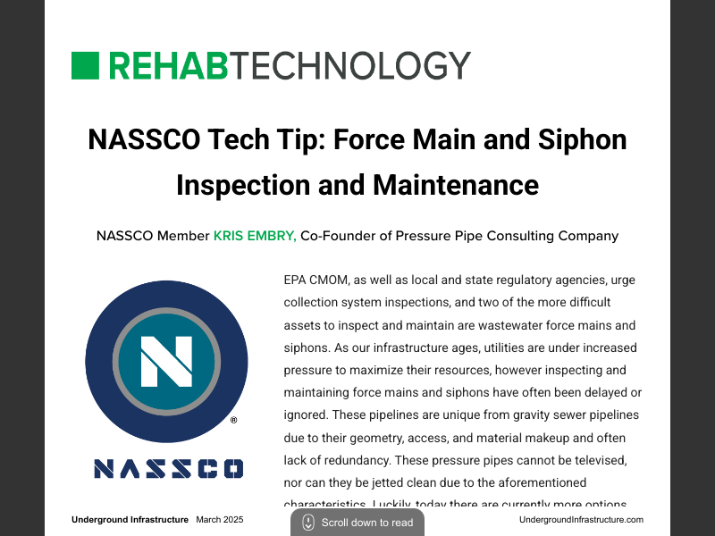 March 2025Rehab Technology—NASSCO Tech Tips