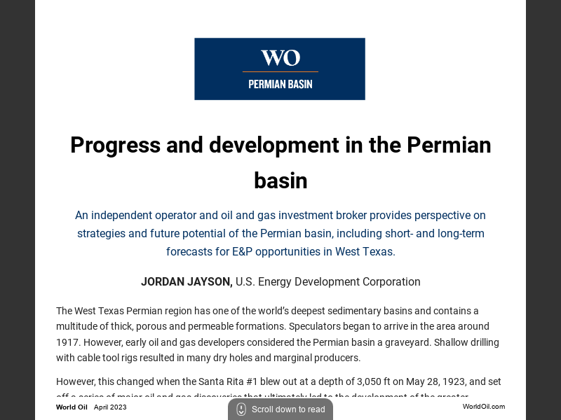 April 2023Permian Basin—Jayson (USEDC)
