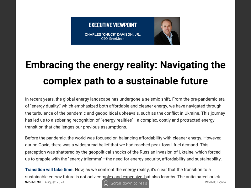 August 2024Executive Viewpoint—Davison (EnerMech)