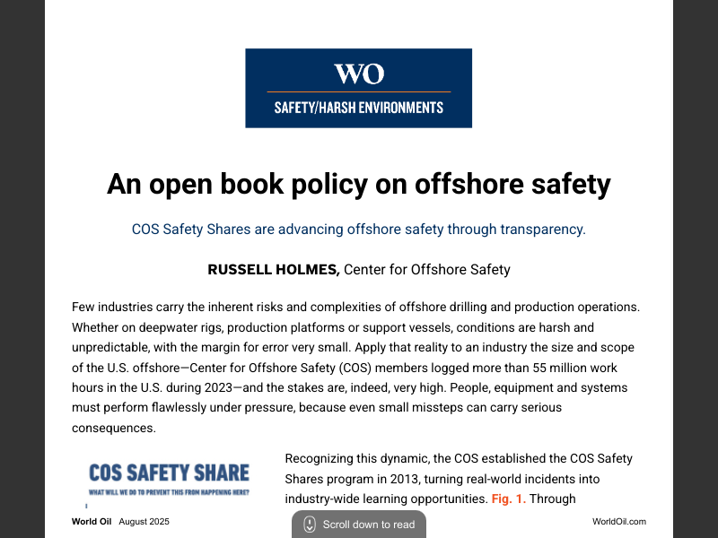 August 2025Safety/Harsh Environments—Holmes (Center for Offshore Safety)