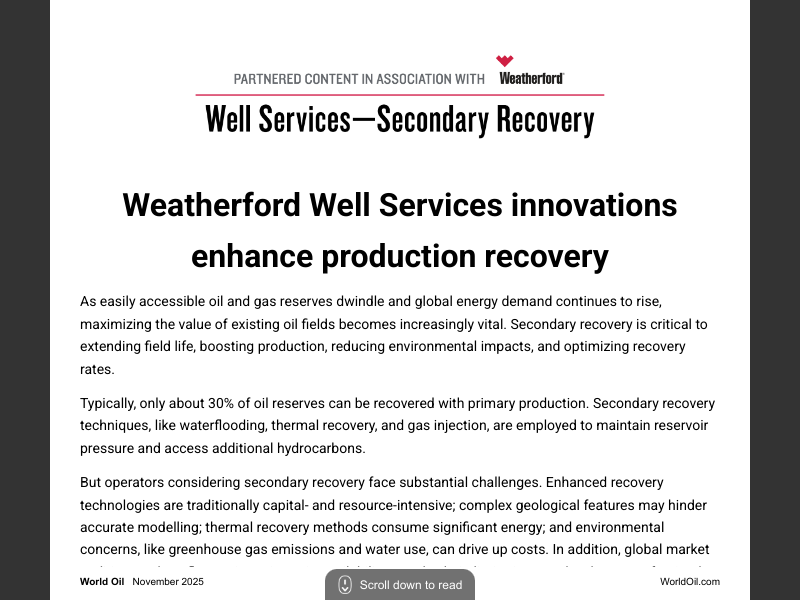 November 2025Weatherford—Well Services-Secondary Recovery