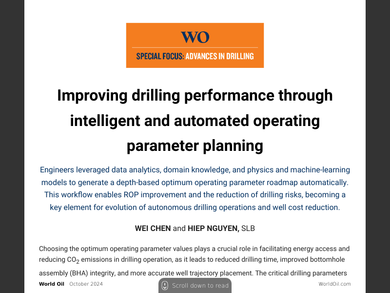 October 2024Advances in Drilling—Chen (SLB)