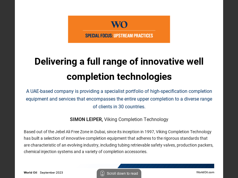 September 2023SF Upstream Practices—Leiper (Viking Completion Technology)