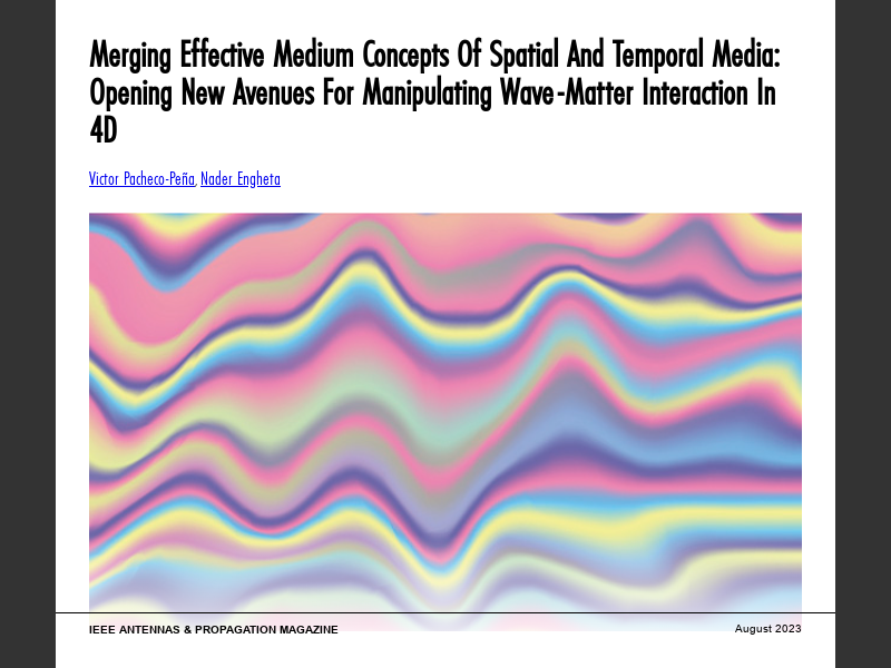 IEEE Antennas & Propagation Magazine - August 2023Merging Effective ...