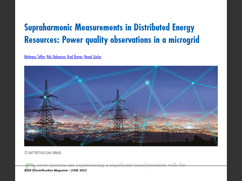 IEEE Electrification Magazine - June 2023Supraharmonic Measurements in ...