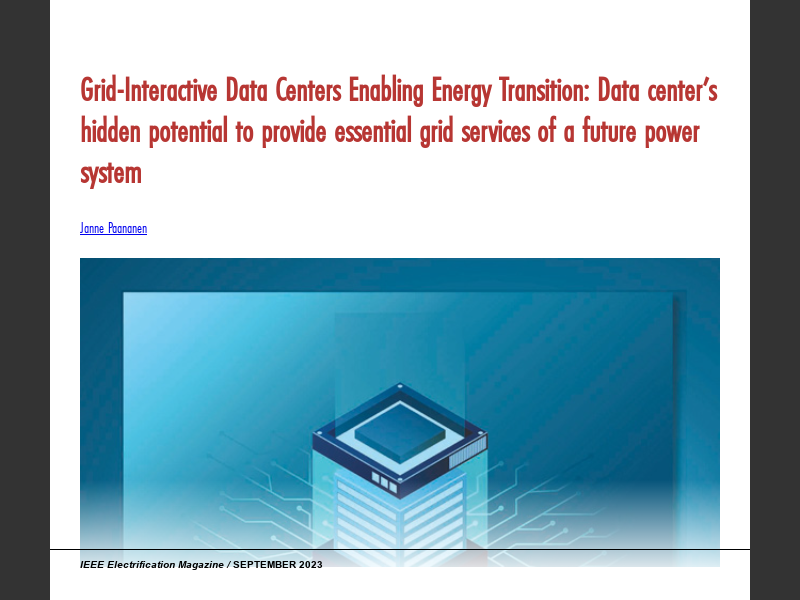 IEEE Electrification Magazine - September 2023Grid-Interactive Data ...