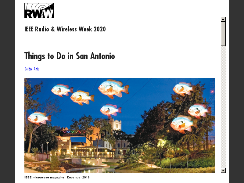 IEEE Microwave Magazine, December 20195G Infrastructure RF Solutions