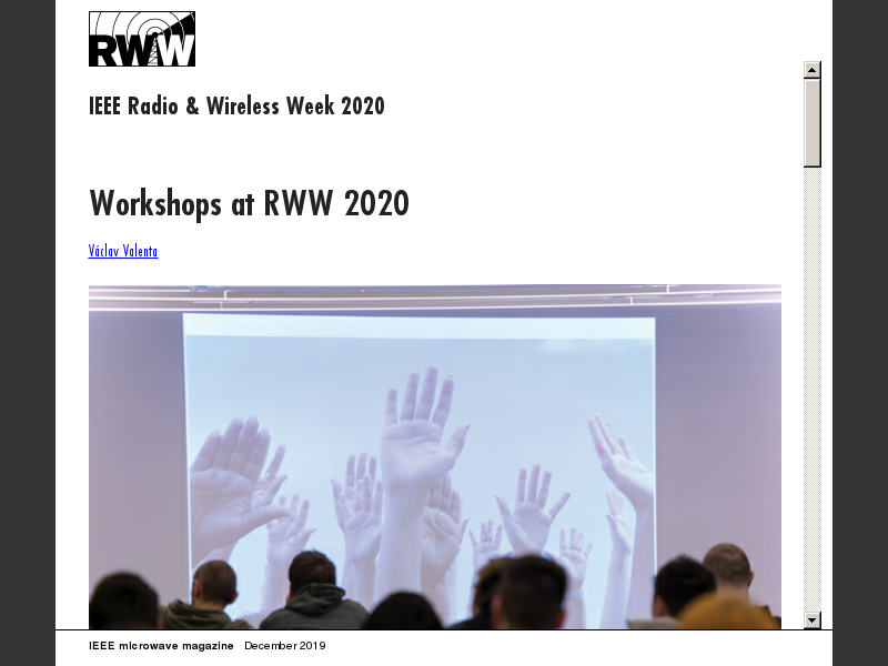 IEEE Microwave Magazine, December 20195G Infrastructure RF Solutions