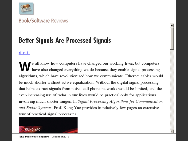 IEEE Microwave Magazine, December 20195G Infrastructure RF Solutions