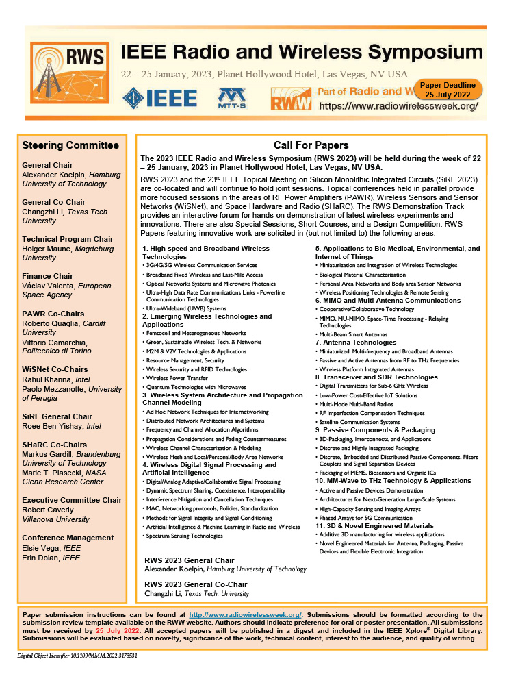 IEEE Microwave Magazine, August 2022Cover