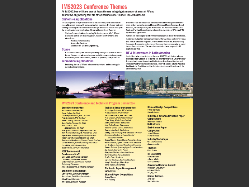 IEEE Microwave Magazine, December 2022IMS2023 Conference Themes