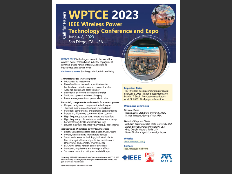 IEEE Microwave Magazine, February 2023WPTCE 2023