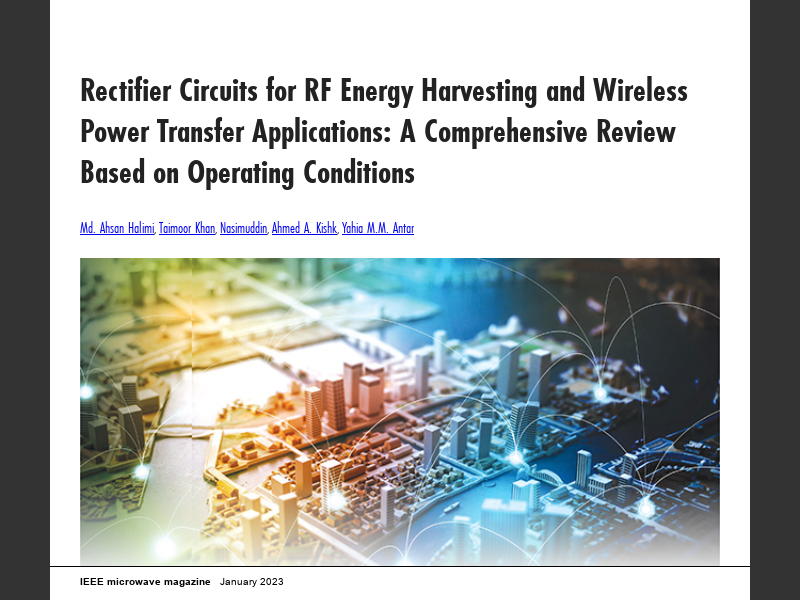 IEEE Microwave Magazine, January 2023Rectifier Circuits for RF Energy ...