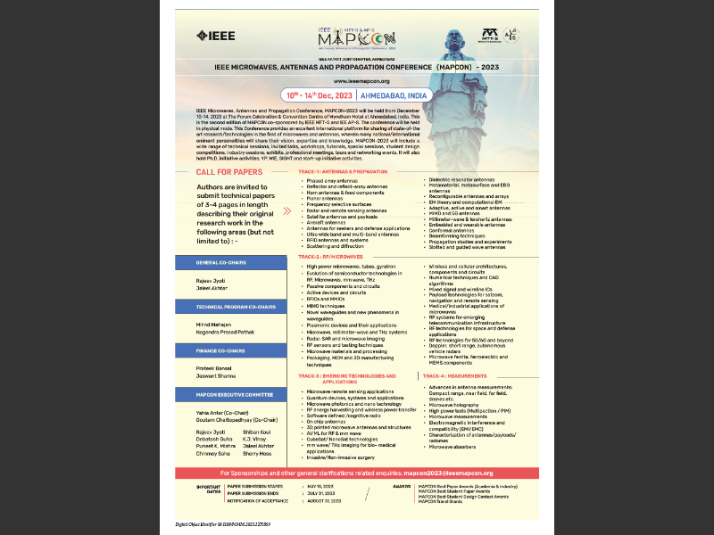 IEEE Microwave Magazine, July 2023MAPCON 2023