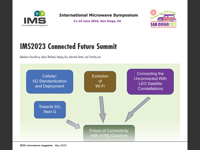 IEEE Microwave Magazine, May 2023IMS2023 Connected Future Summit