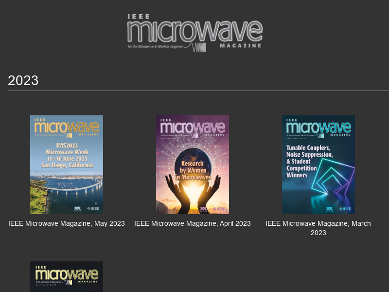 IEEE Microwave Magazine, May 2023Archives
