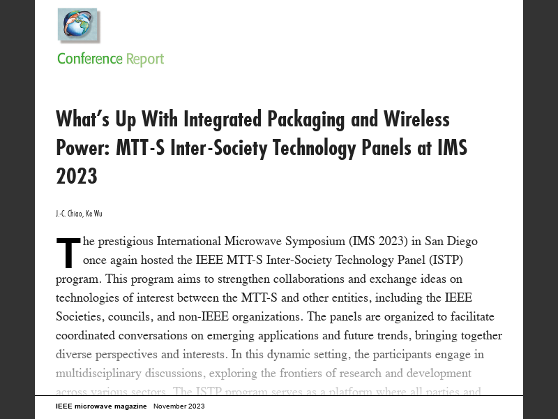 IEEE Microwave Magazine, November 2023Conference Report