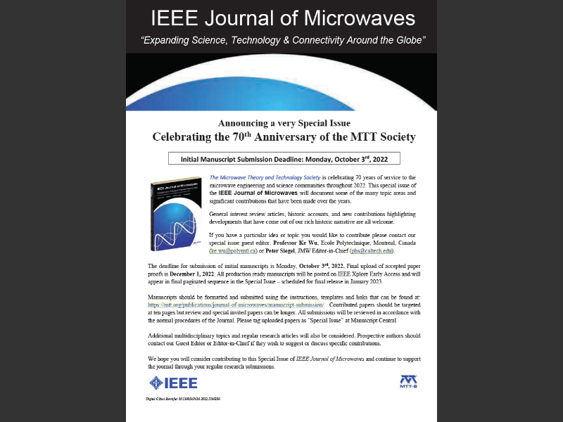 IEEE Microwave Magazine, October 2022Celebrating the 70th Anniversary ...