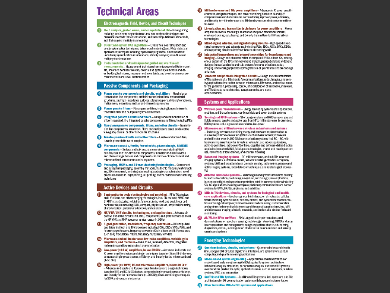 IEEE Microwave Magazine, October 2022Technical Areas