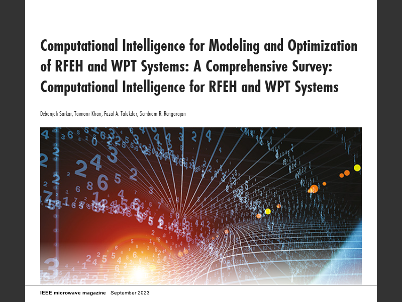 IEEE Microwave Magazine, September 2023Computational Intelligence for Modeling and Optimization ...