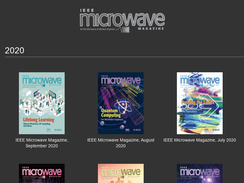 IEEE Microwave Magazine, October 2020