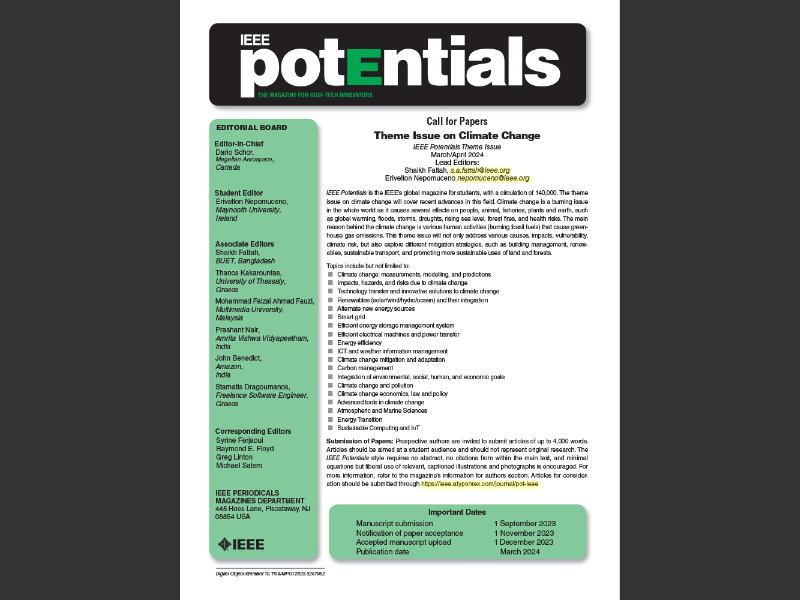 IEEE Potentials Magazine - July/August 2023Call for Papers
