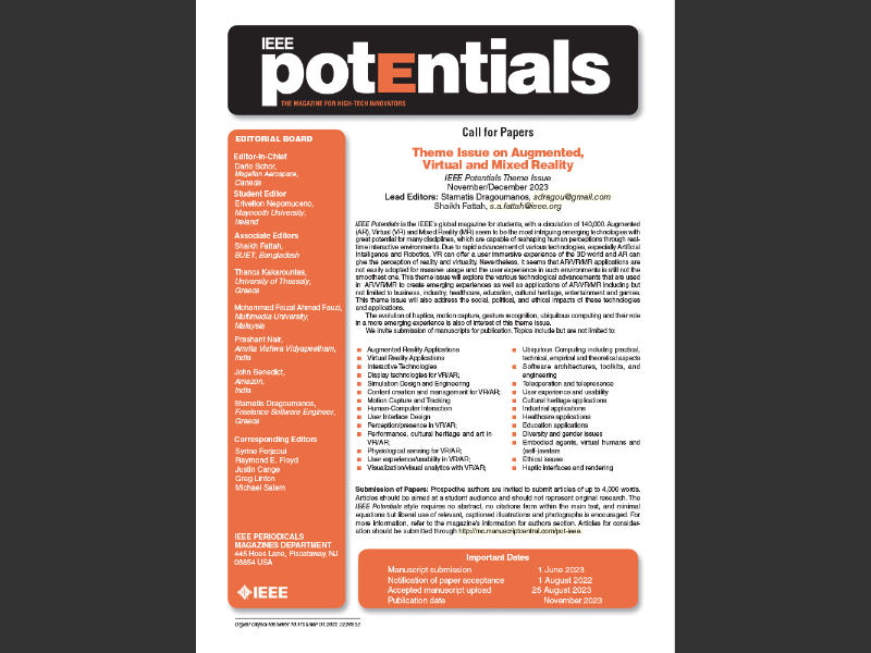 IEEE Potentials Magazine - March/April 2023Call for Papers