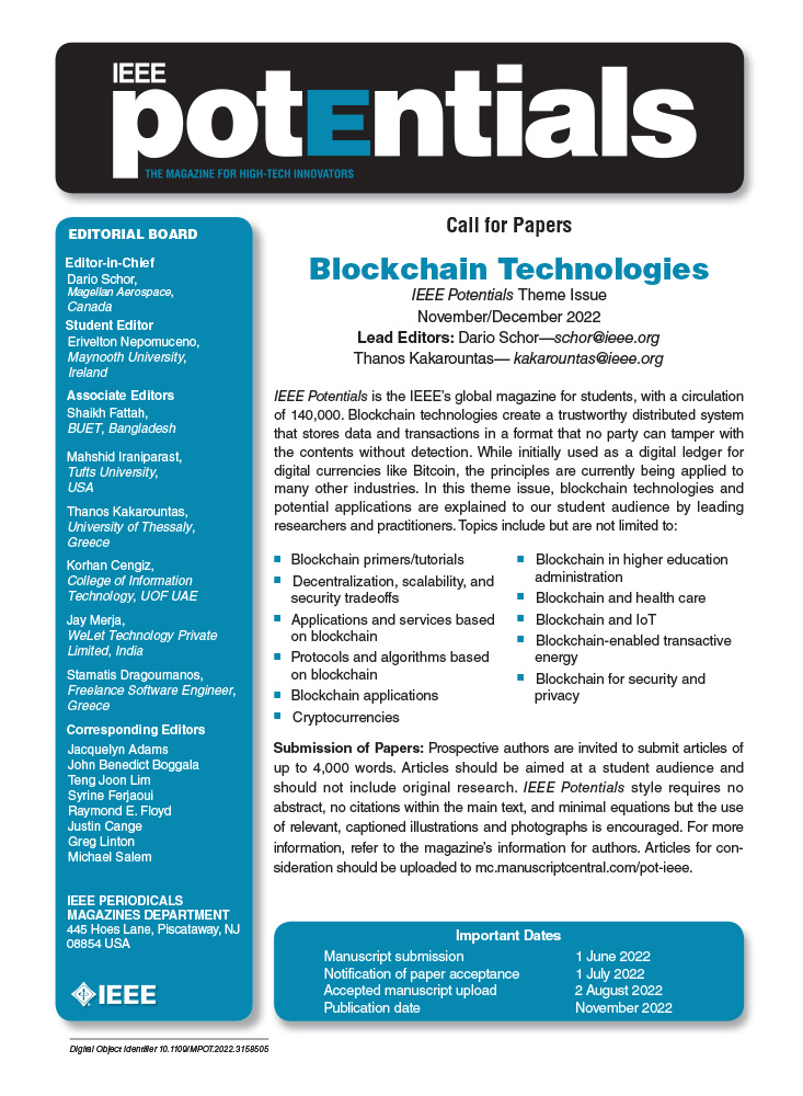 IEEE Potentials Magazine, May/June 2022Cover