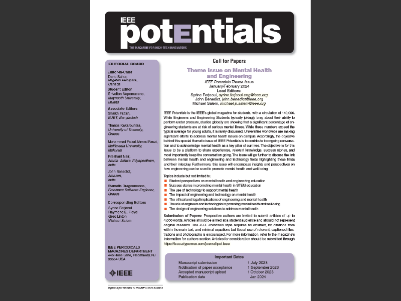IEEE Potentials Magazine - May/June 2023Call for Papers