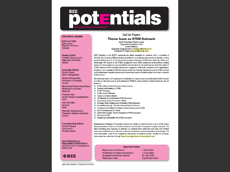 IEEE Potentials Magazine - November/December 2023Call for Papers