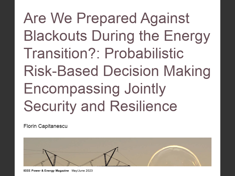 IEEE Power & Energy Magazine - May/June 2023Are We Prepared Against ...